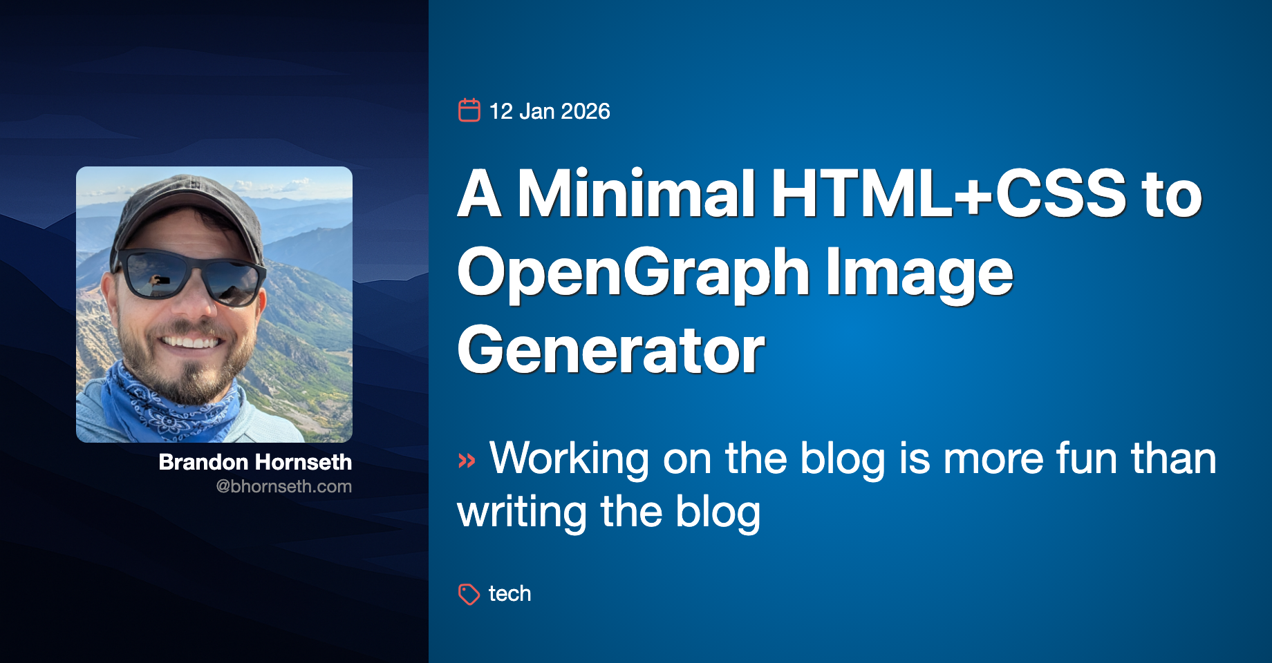 A Minimal HTML+CSS to OpenGraph Image Generator